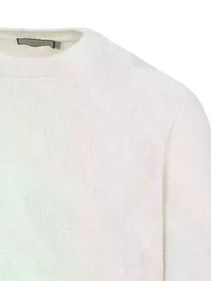 Canali Geometric Knitted Jumper - Neutrals