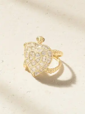 Yvonne Léon 9-karat Diamond Turtle Ring - Gold