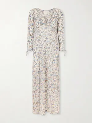Anna Sui Calico Floral-print Jersey Midi Dress - Multi