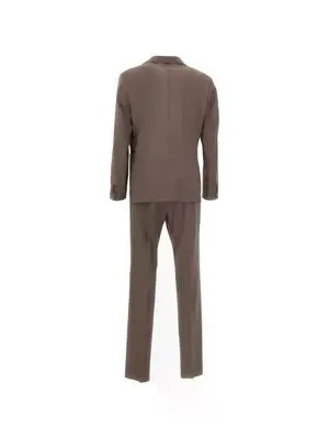 MANUEL RITZ Logo-pin Patch-pocket Suit