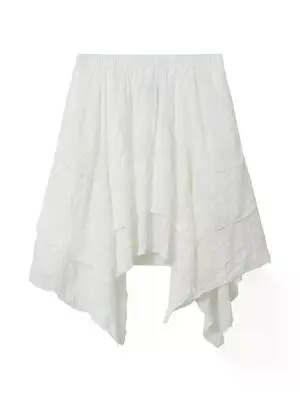 TOUT A COUP Tiered Asymmetrical Hem Skirt