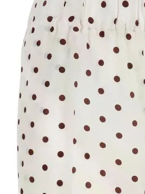 P.a.r.o.s.h Cream Polka Dot Silk Trousers - Neutrals