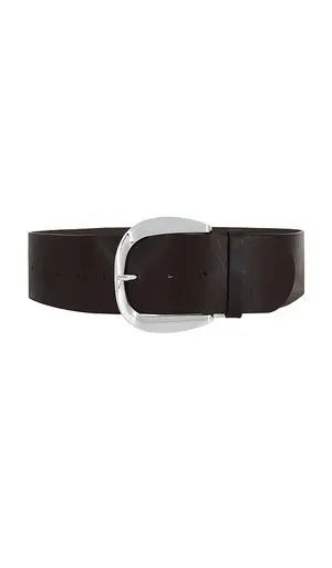 ANIYE BY Aly Wide Leather Belt With Silver-tone Buckle - Chocolate