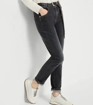 Brunello Cucinelli Slim Fit Stretch Cotton Jeans
