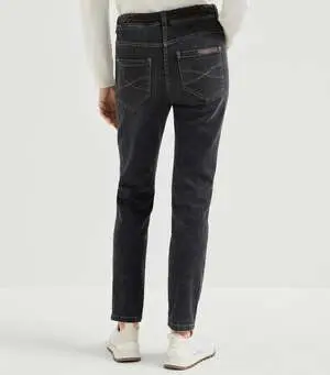Brunello Cucinelli Slim Fit Stretch Cotton Jeans