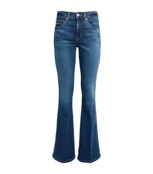 Veronica Beard Beverly High-rise Flared Jeans - Blue