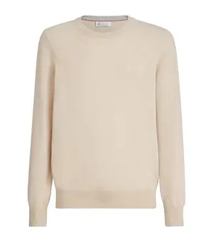Brunello Cucinelli Cashmere Crew-neck Sweater - Beige