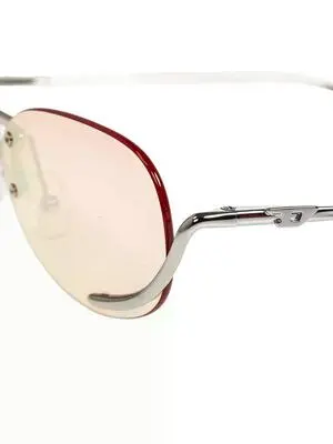 DIESEL® Oval Frame Metal Sunglasses - Silver