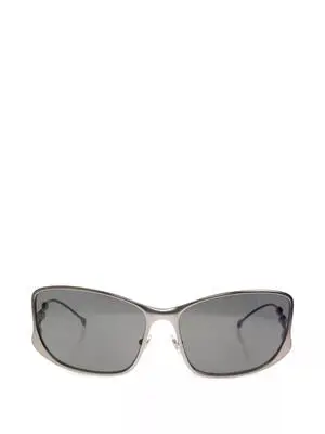 DIESEL® Oval Embellished Sunglasses - Silver