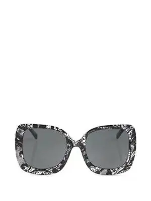 Dolce & Gabbana Lace Embellished Square Frame Sunglasses
