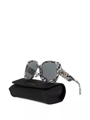 Dolce & Gabbana Lace Embellished Square Frame Sunglasses