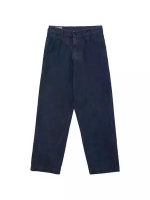 FORTELA Indigo Wide-leg Cotton Trousers - Blue