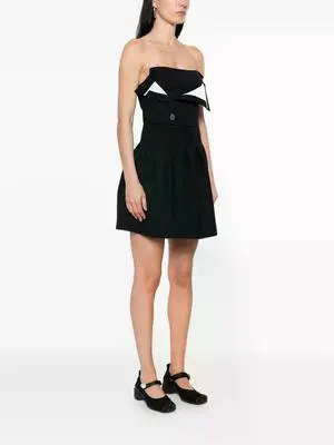 SHUSHU/TONG Button-detail Mini Dress - Black