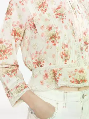 DÔEN Hillock Lace Blouse In Floral Print