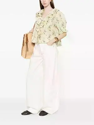 DÔEN Henri Floral Blouse - Yellow