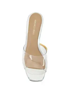 Veronica Beard Square Toe Wedge Sandals