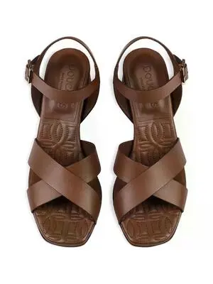 DOUCAL'S Leather Sandals With Buckle Fastening - Brown