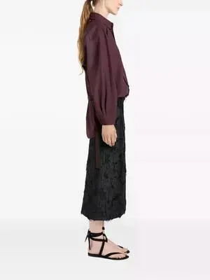 Proenza Schouler Dalma Jacquard Midi Skirt - Black