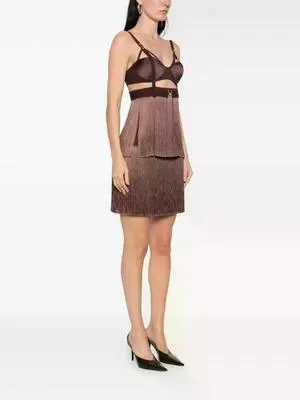 Elisabetta Franchi Fringe Bra Dress