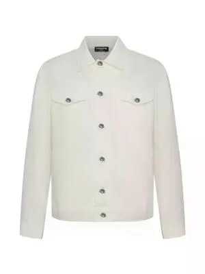 FRANZESE COLLECTION Flap-pocket Linen Shirt Jacket - Neutrals