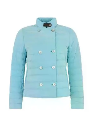 MOORER Padded Button Jacket - Blue
