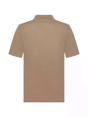 FRANZESE COLLECTION V-neck Ribbed T-shirt - Neutrals