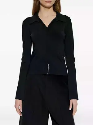 Alexander Wang Long-sleeve Polo Collar Blouse