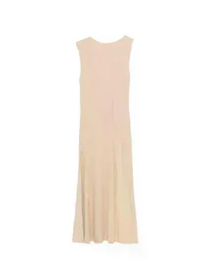 JOSEPH Arty Plissé Knit Midi Dress - Neutrals