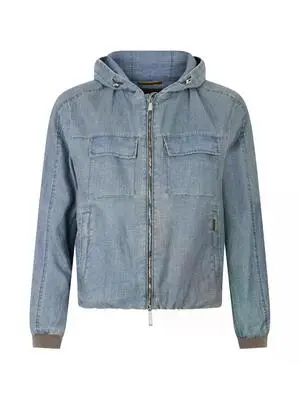 MOORER Hooded Zip-up Jacket
