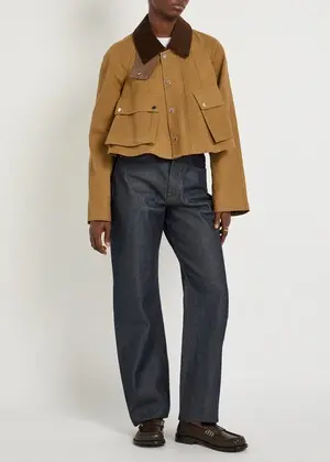 JW Anderson Barn Corduroy Collar Cotton Jacket - Brown