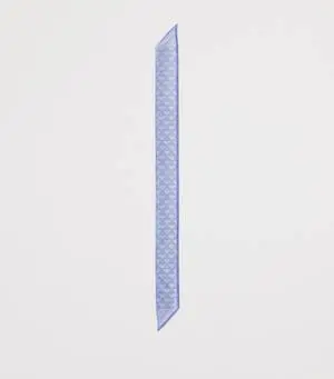 Prada Silk Triangle Skinny Scarf - Turquoise