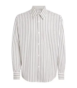 Sandro Cotton Stripe Shirt - Beige