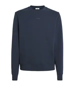 Sandro Sandro Paris Cotton Logo Sweatshirt Blue