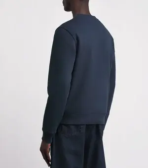 Sandro Cotton Logo Sweatshirt - Blue