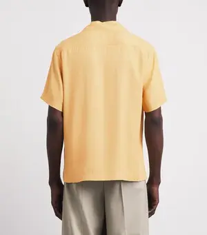 Sandro Linen Short-sleeve Shirt - Yellow