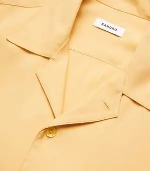 Sandro Linen Short-sleeve Shirt - Yellow