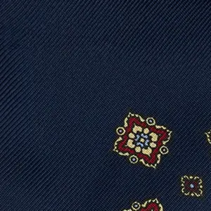 Dunhill Mulberry Silk Rose Pocket Square - Red