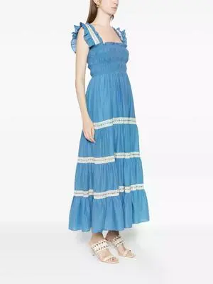 Rixo Aubrie Cotton Lace Midi Dress