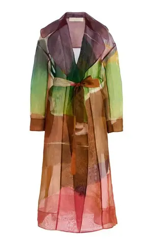 Ulla Johnson Novalie Printed Silk Chiffon Coat