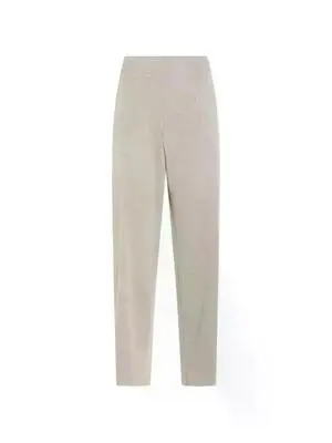 Fabiana Filippi Embellished Ribbed Waistband Trousers - Neutrals
