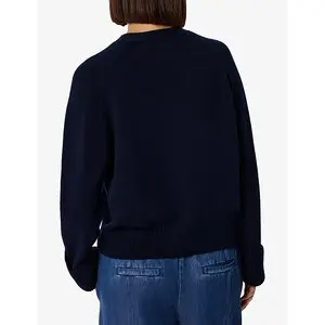 Whistles V-neck Cotton Cardigan