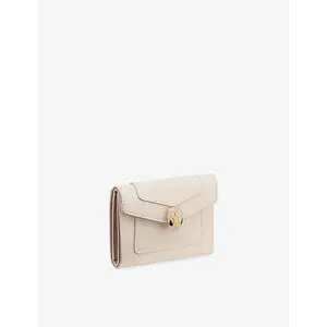 BVLGARI Serpenti Tri-fold Leather Wallet - White