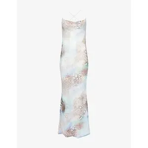 GRACEJACOB Oceana Backless Mesh Maxi Dress - Multi
