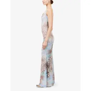 GRACEJACOB Oceana Backless Mesh Maxi Dress