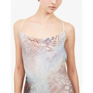 GRACEJACOB Oceana Backless Mesh Maxi Dress