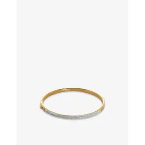 Monica Vinader 18ct Yellow -plated Vermeil Sterling Silver And Diamond Bangle Bracelet - Gold