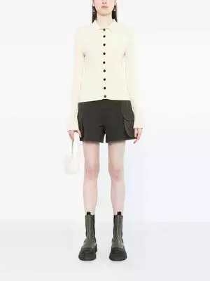 JNBY Floral Embroidered Cargo Shorts - Brown