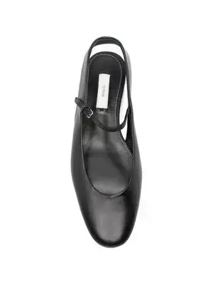 TOTEME Nappa Leather Mary Jane Slingbacks - Black