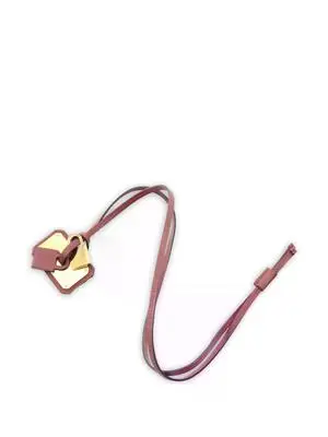 Hermès O'kelly Padlock Leather Necklace - Red