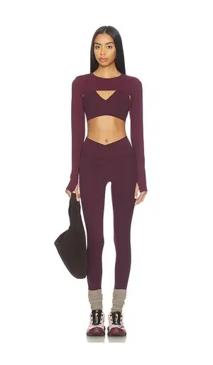Splits59 Amelia Airweight Lite Shrug - Wine